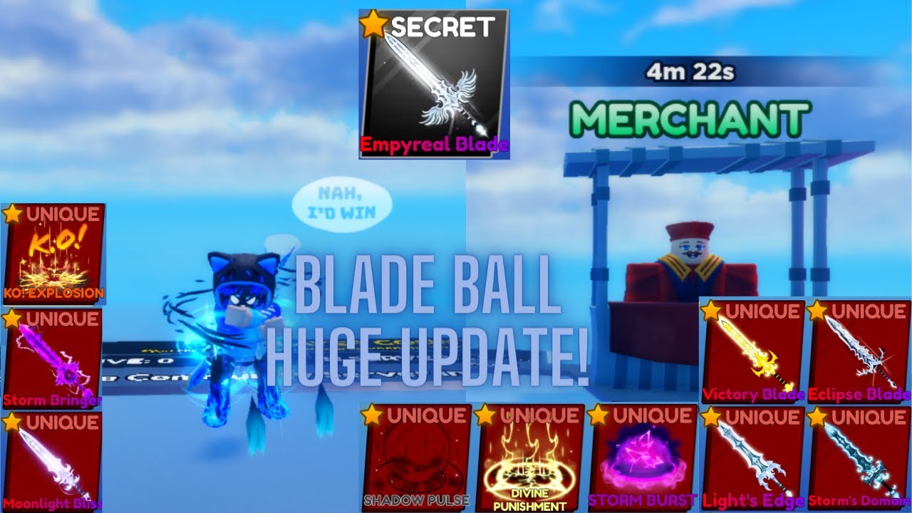 NEW HUGE BLADE BALL UPDATE ! NEW BATTLE ROYALE AND MERCHANT!?🔥PLUS ...