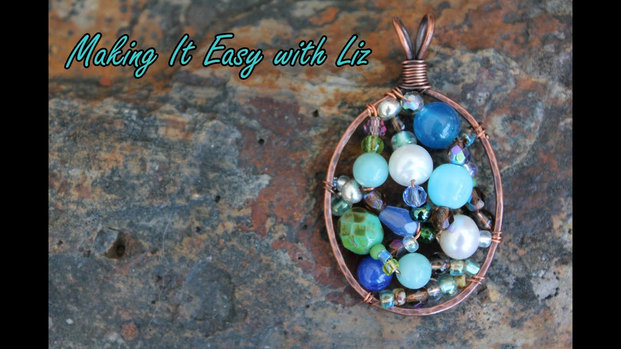 Beaded Wire Frame Pendant - Part III - YouTube
