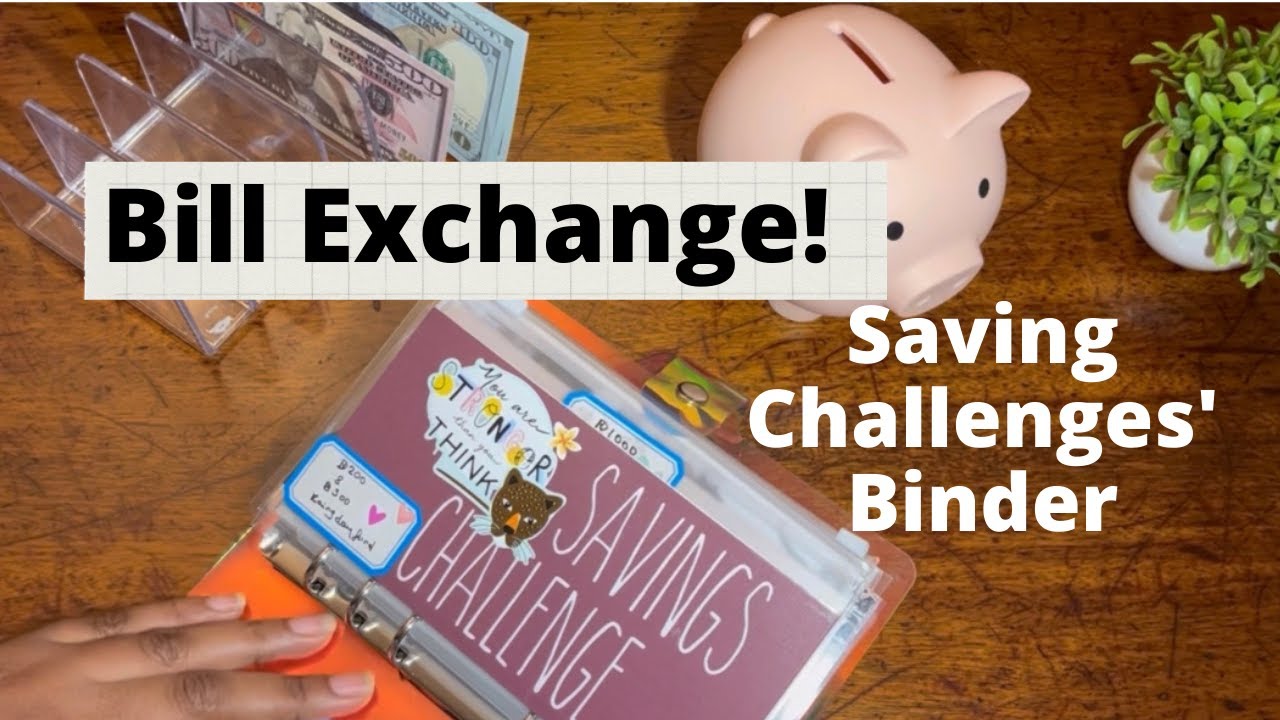 Bill Exchange Saving Challenges Binder| Condensing Bills| Happy Mail ...