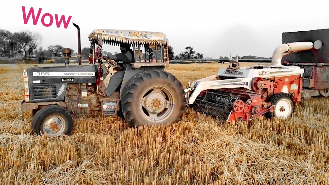 MF 385 tractor performance on chopper Binder machine | Thodi Banane ...