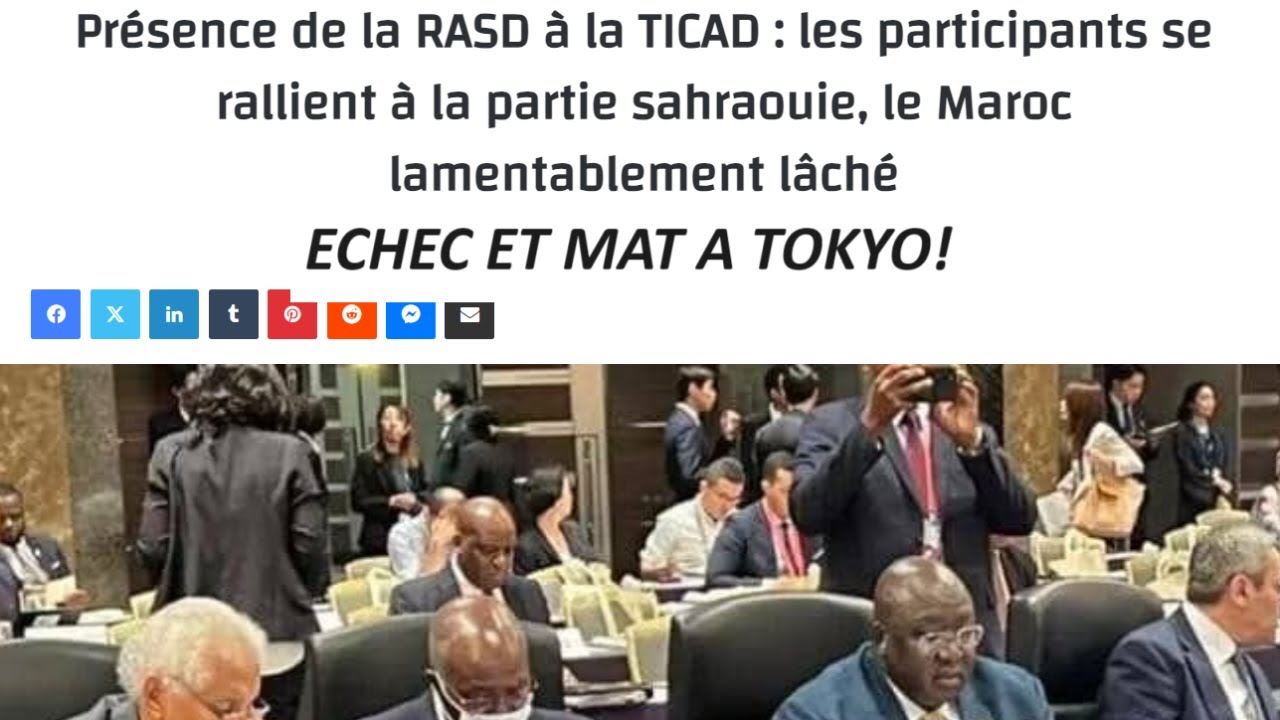 RASD A Tokyo: Malgré Ses Gesticulations, Le Maroc Est Lâché Par Le ...