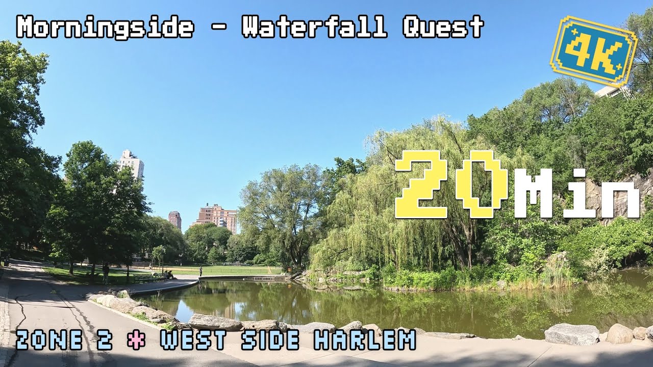 20-Min Run in Morningside Park 🌳💦 | Hidden Waterfall in Harlem! | ASMR ...