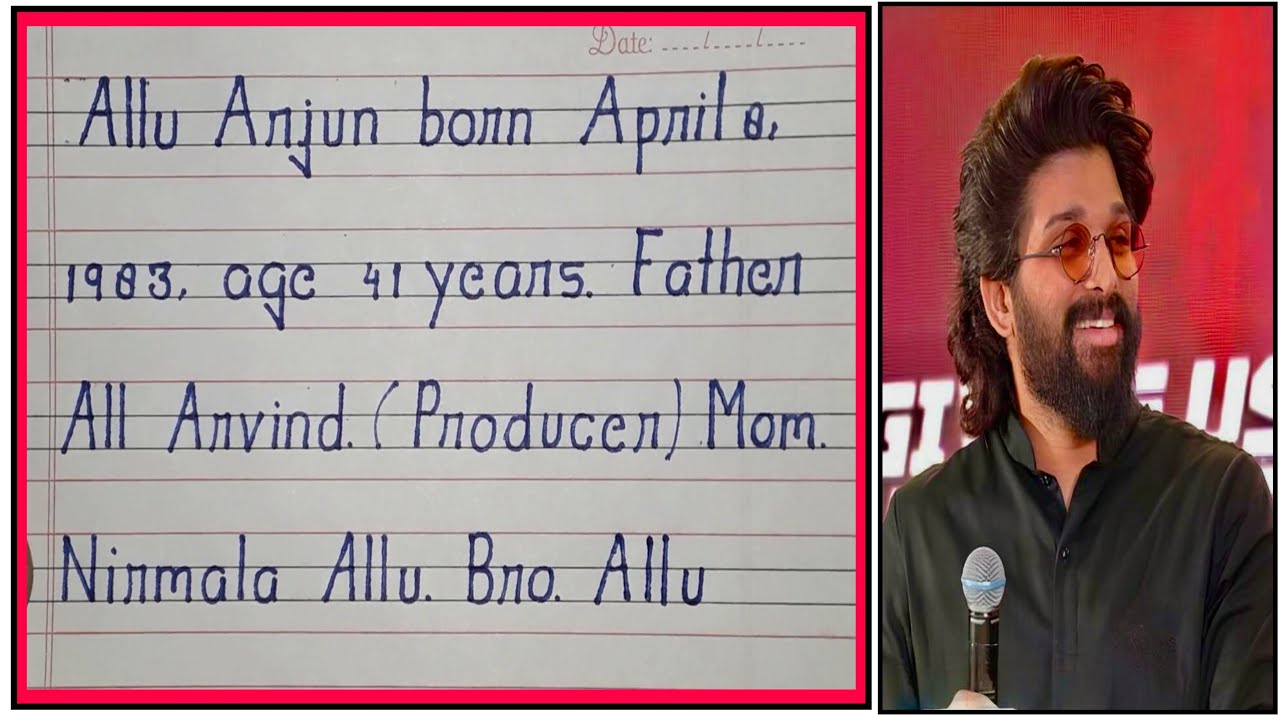 Allu Arjun full Biography | Allu Arjun full Details | Allu Arjun Bio ...