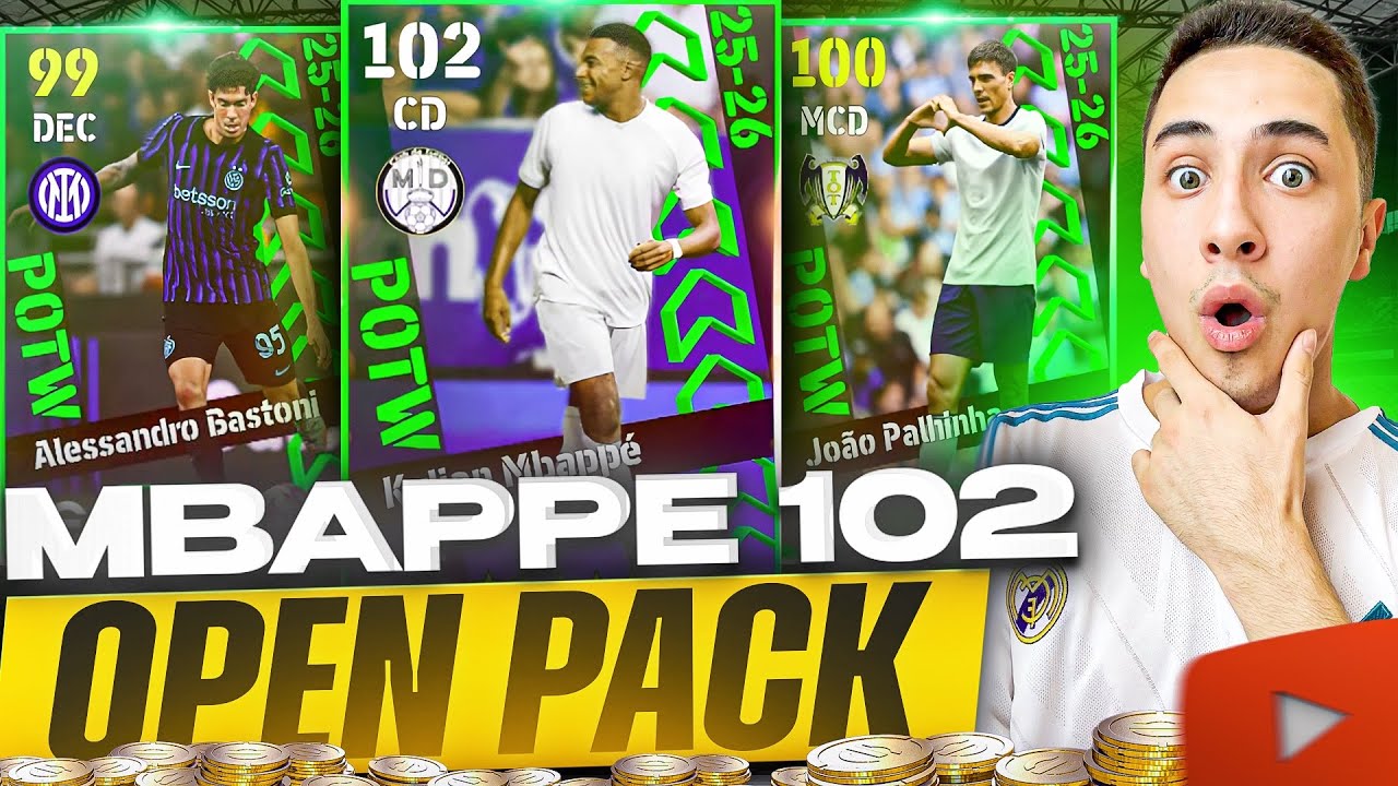 MBAPPE 102 - POTW OPEN PACK | EFOOTBALL 2026 MOBILE - YouTube