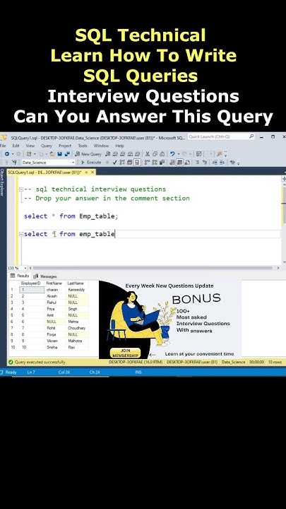 Learn How To Write advanced SQL Queries Interview Questions - YouTube