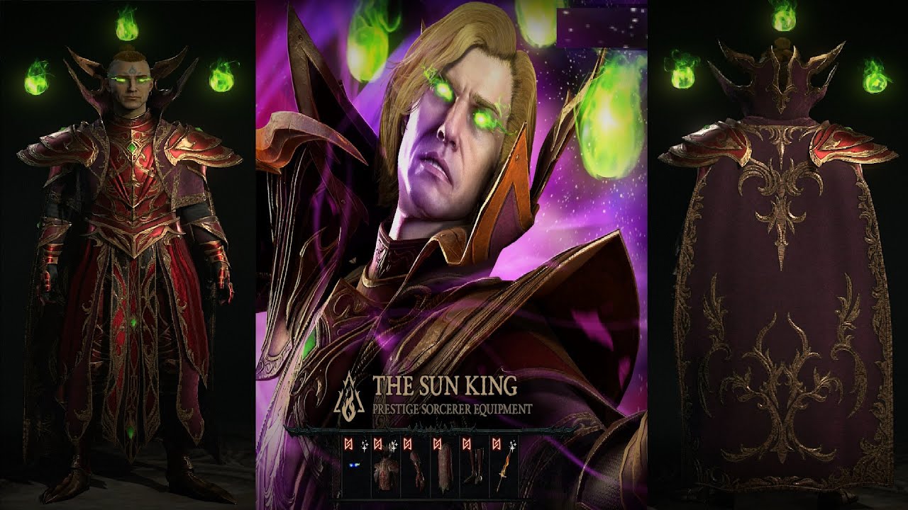 The Sun King Sorcerer Set! | Warcraft Legends | Diablo 4 Cosmetic ...