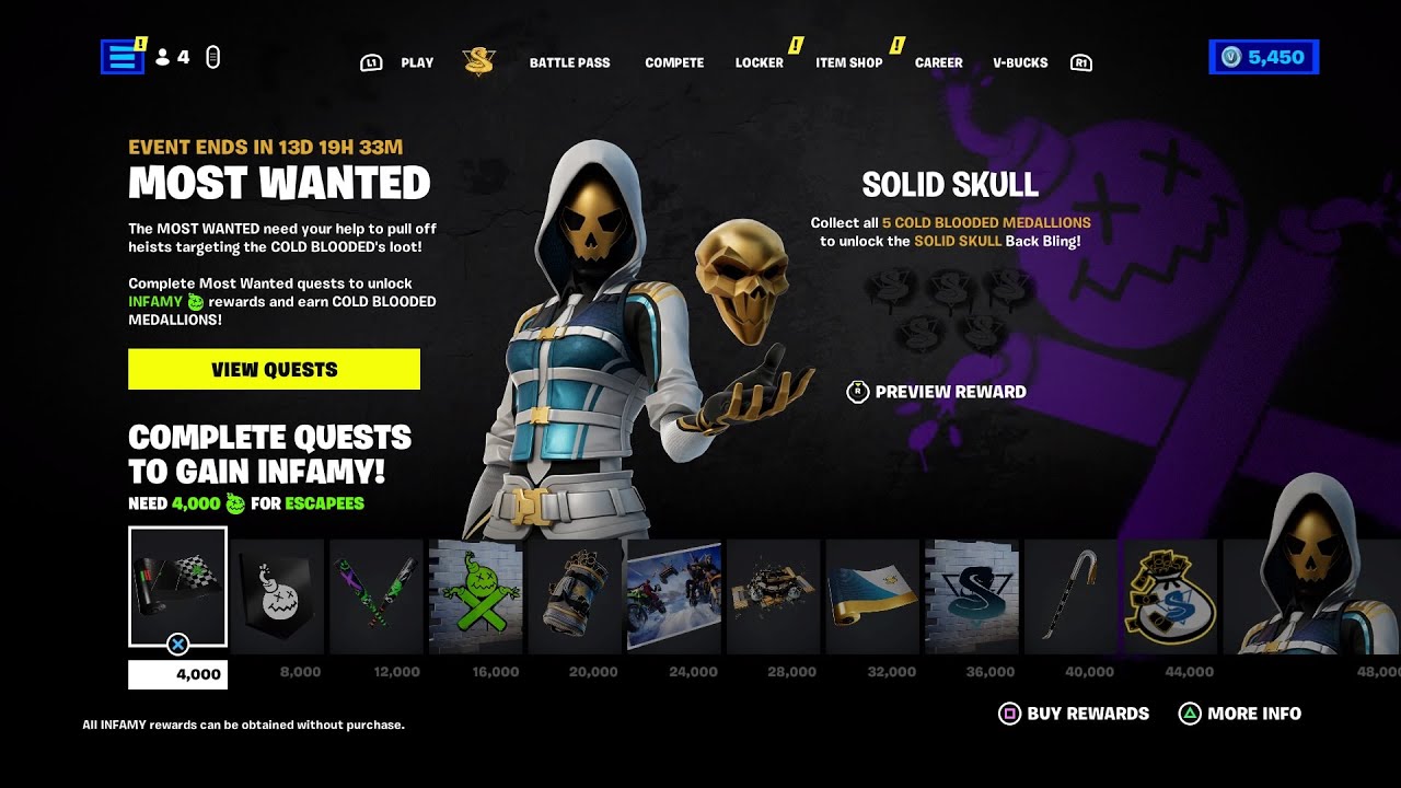 NEW MOST WANTED SKIN GIKD BLOODED ACE & ITEMS IN NEW FORTNITE UPDATE ...