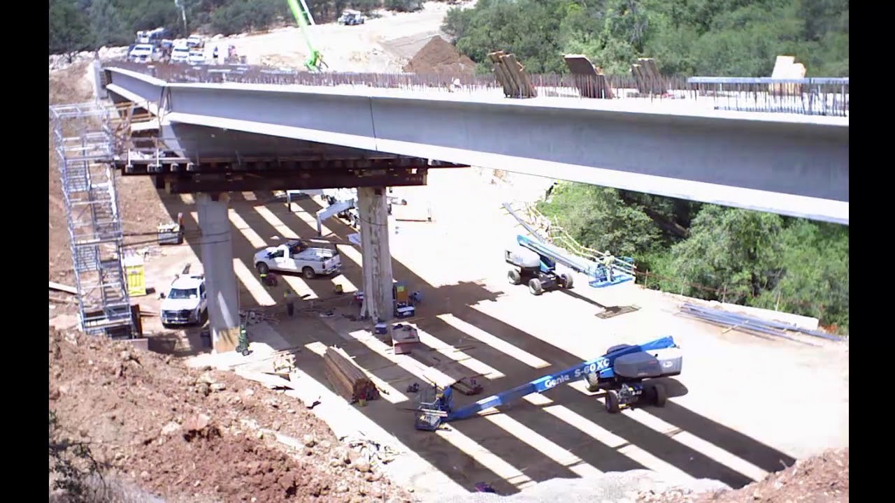 Bridge Construction Timelapse Hwy. 20 in Smartsville - YouTube