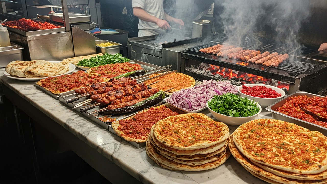 Authentic Turkish Kebab Making! Lahmacun & Grill Varieties - Full ...