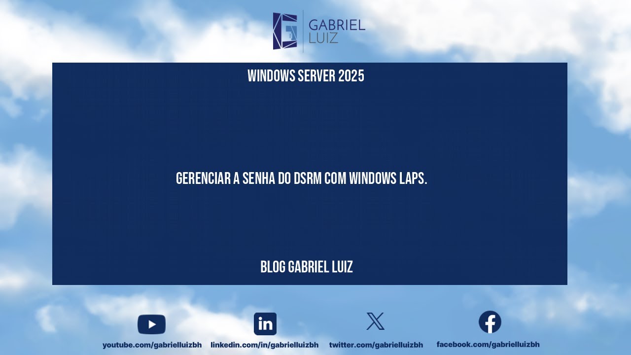 Gerenciar a senha do DSRM com Windows LAPS - YouTube