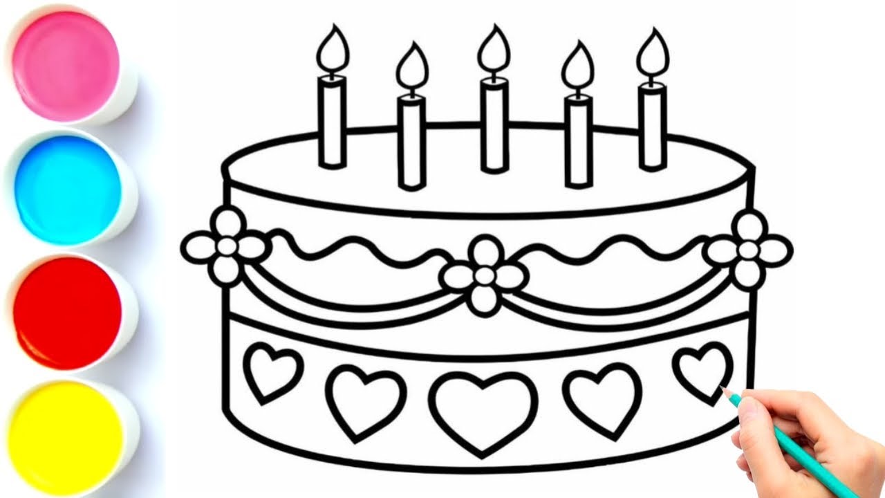 How to Draw a Birthday Cake | Birthday Cake Drawing | Birthday Cake ...