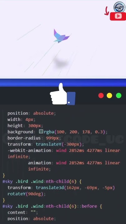 🪬🦆paper Bird Animated Using Html Css Shortvideo Frontend Coding Webdesign Htmlcss Youtube