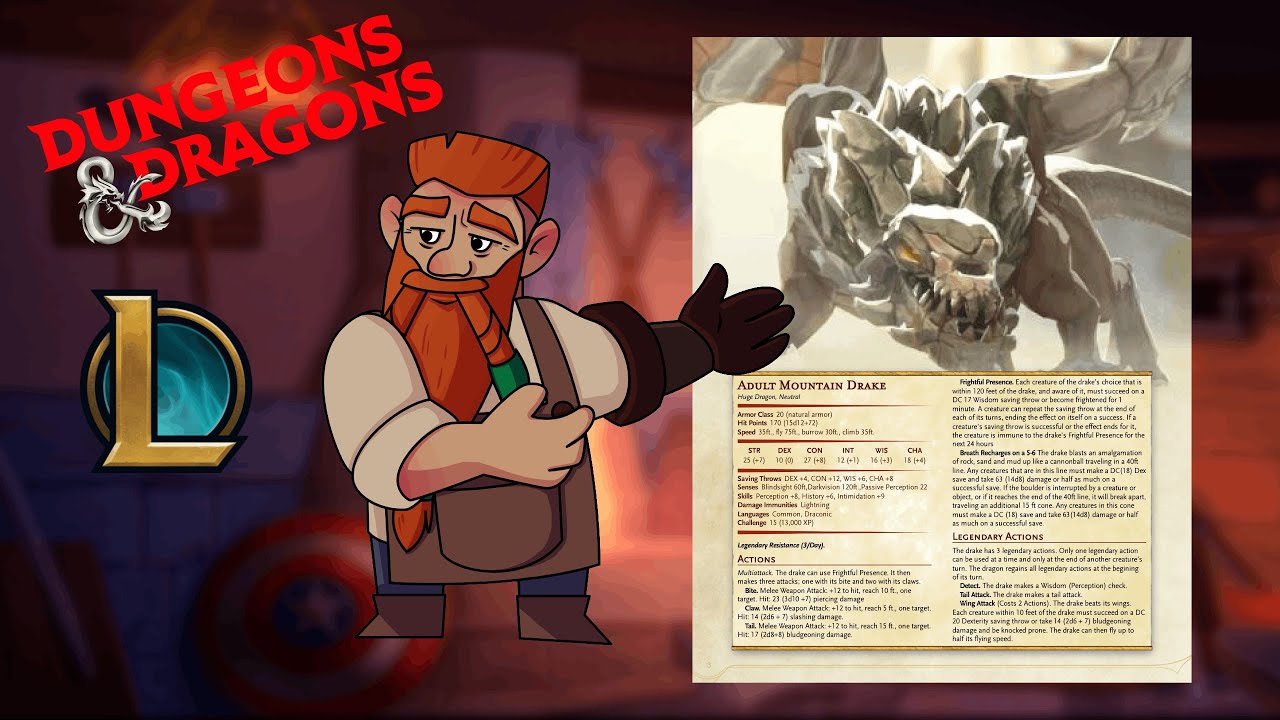 League of Legends ️Mountain drake ️ as D&D Dragon - YouTube