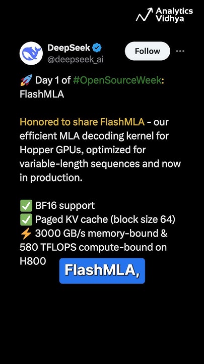 Meet FlashMLA: DeepSeek’s #OpenSourceWeek | Day 1 - YouTube