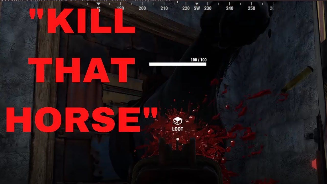Rust - But theres a horse stuck in my base [Early Wipe] - YouTube