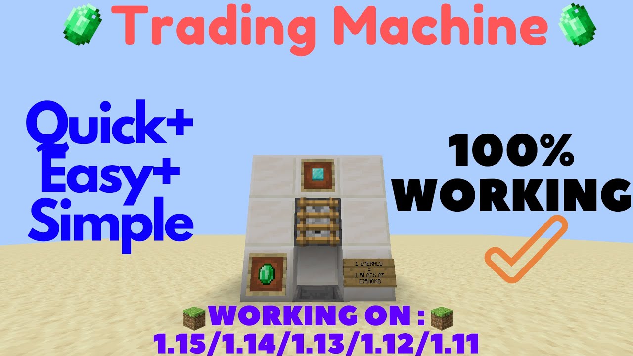 Trading Machine in Minecraft 1.15/1.14/1.13/1.12/1.11 - YouTube