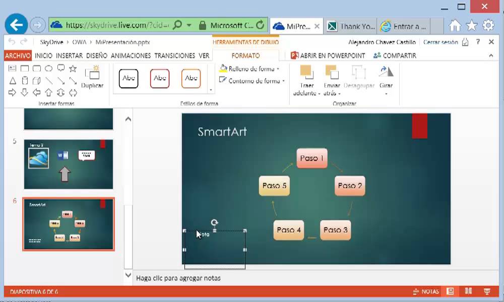 Agregar un cuadro de texto en PowerPoint Web App - YouTube