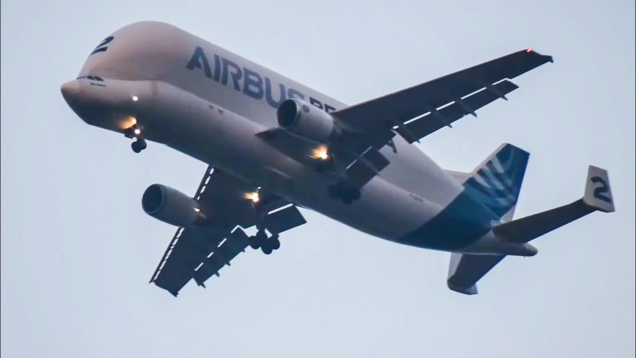 Airbus BELUGA Landing at Kolkata International Airport - YouTube