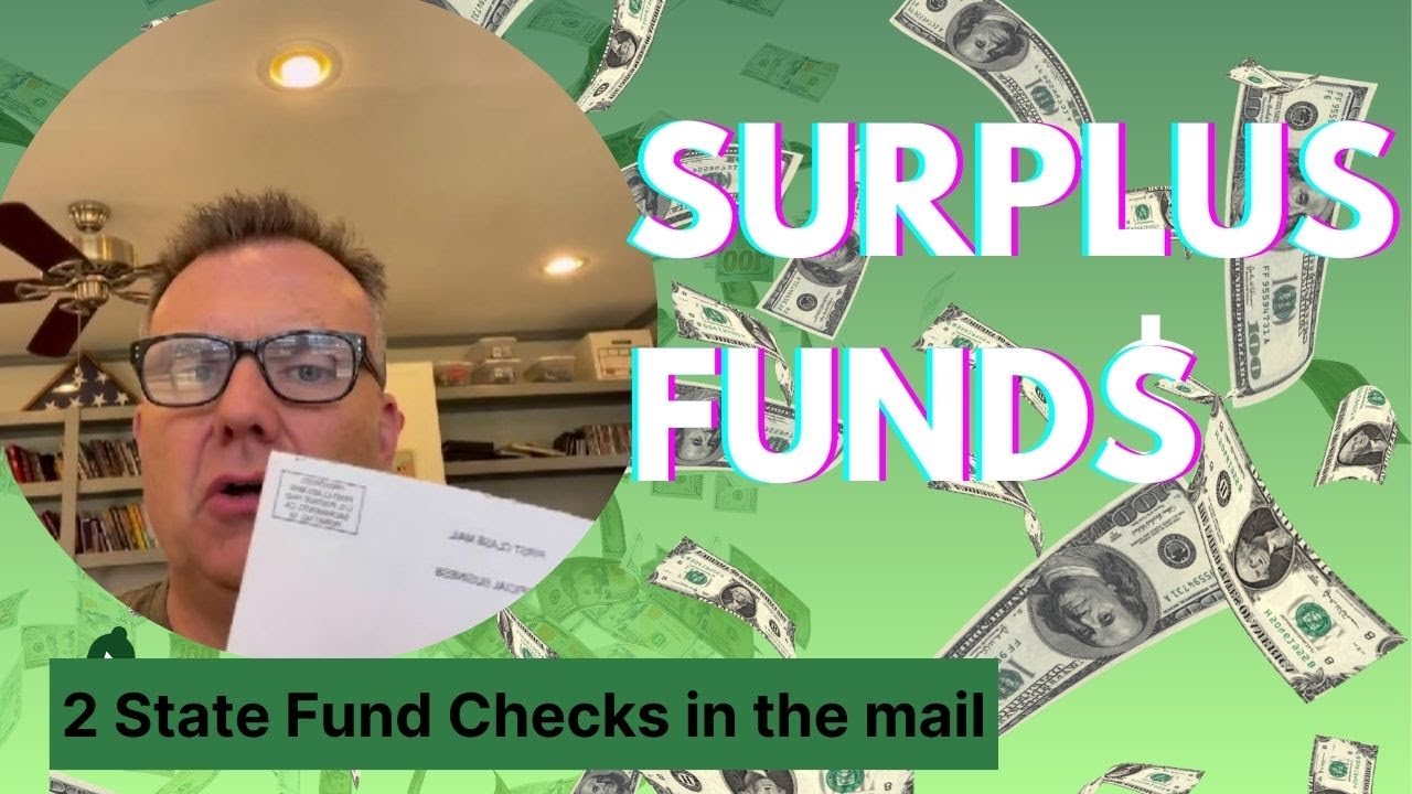 2 State Fund Checks in the mail! mortgage overages surplus funds in USA ...