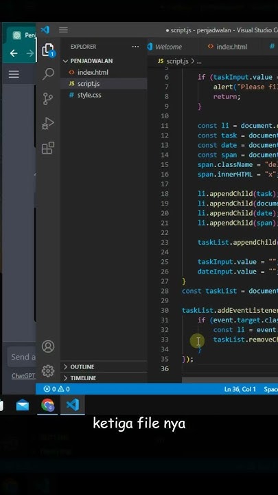 Membuat Aplikasi Penjadwalan dari HTML CSS dan JS di Chat GPT - YouTube