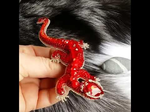 Брошь из бисера ящерица своими руками. МК уже на канале #брошьгалина # ...