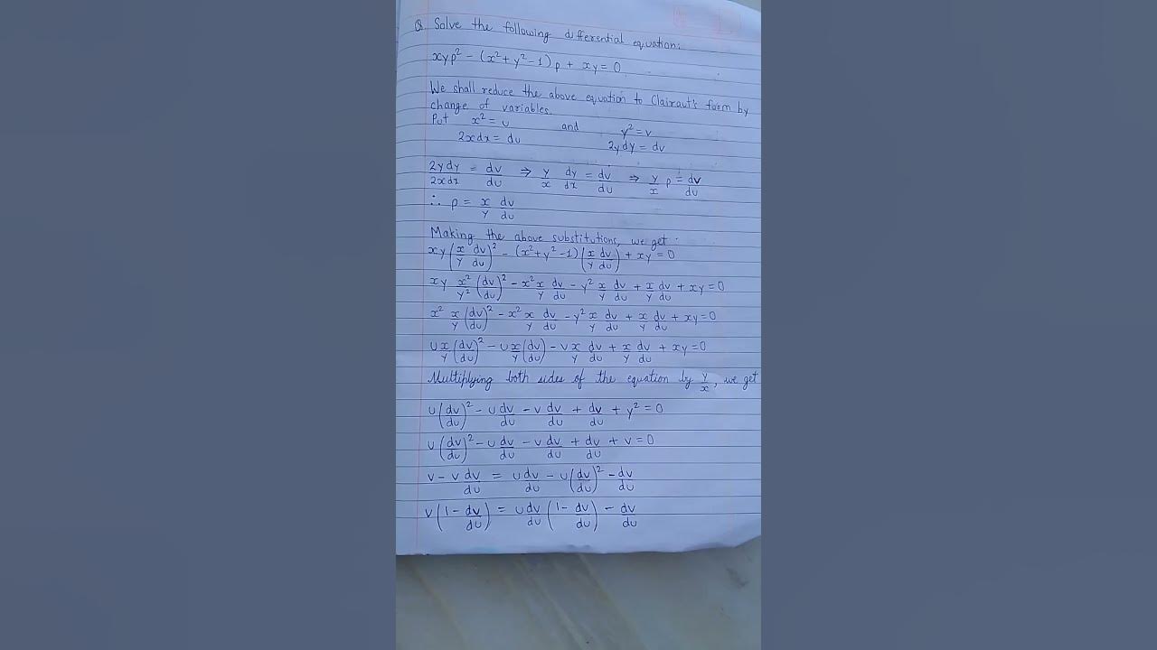 solve-the-following-differential-equation-xyp-2-x-2-y-2-1-p-xy