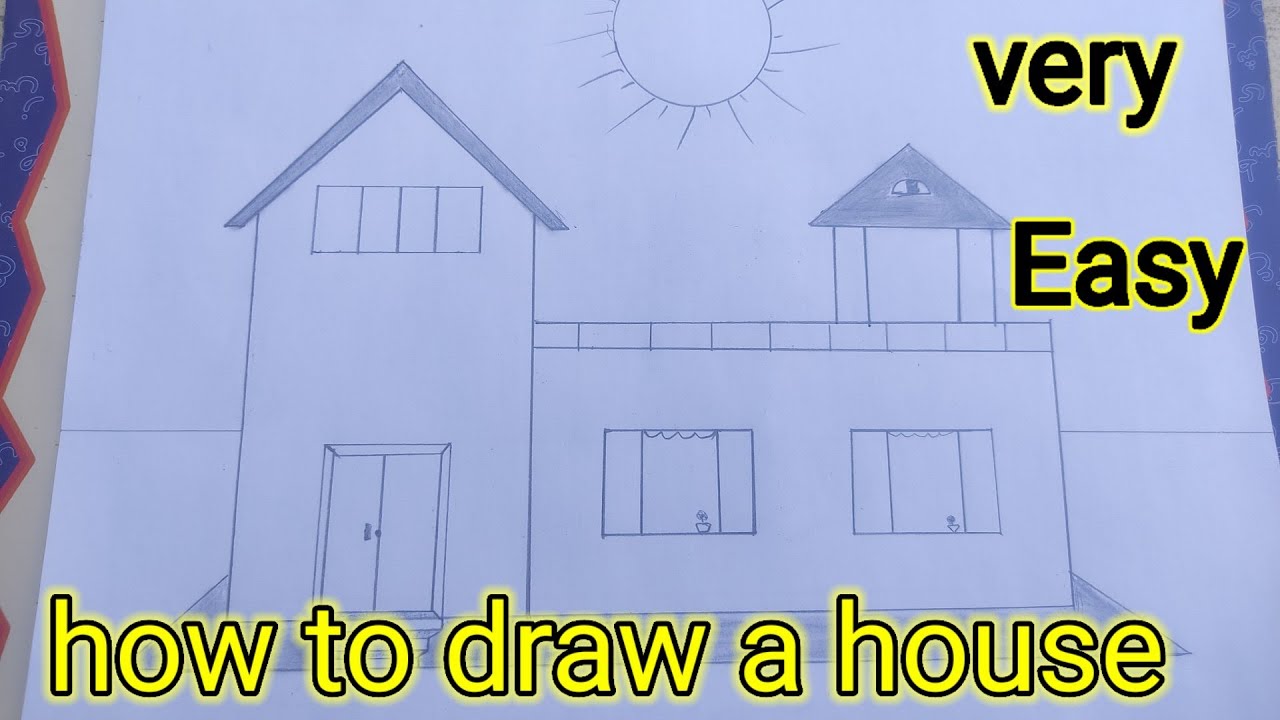 How to Draw a House: Learn how to draw a house with just a ruler - YouTube