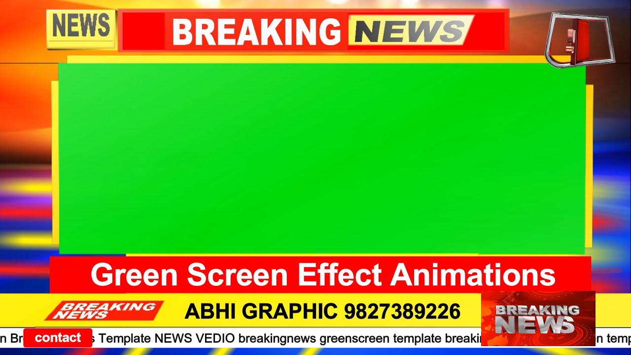 New News brodcast HD green screen video | Breaking news live ...