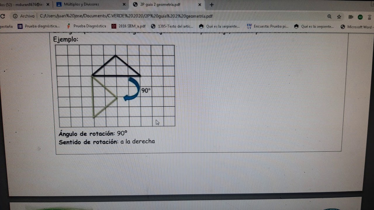 Traslación y rotación de figuras en el plano cartesiano - YouTube