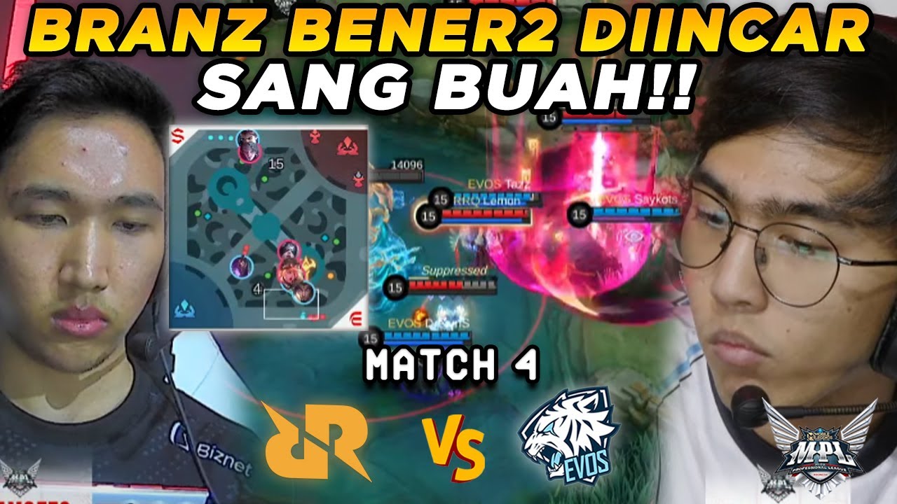 GILA INI GAME SERU BANGET!! LEMON VS BRANZ, ALBERT VS TAZZ!! PECAHH - RRQ vs EVOS Match 4 - YouTube