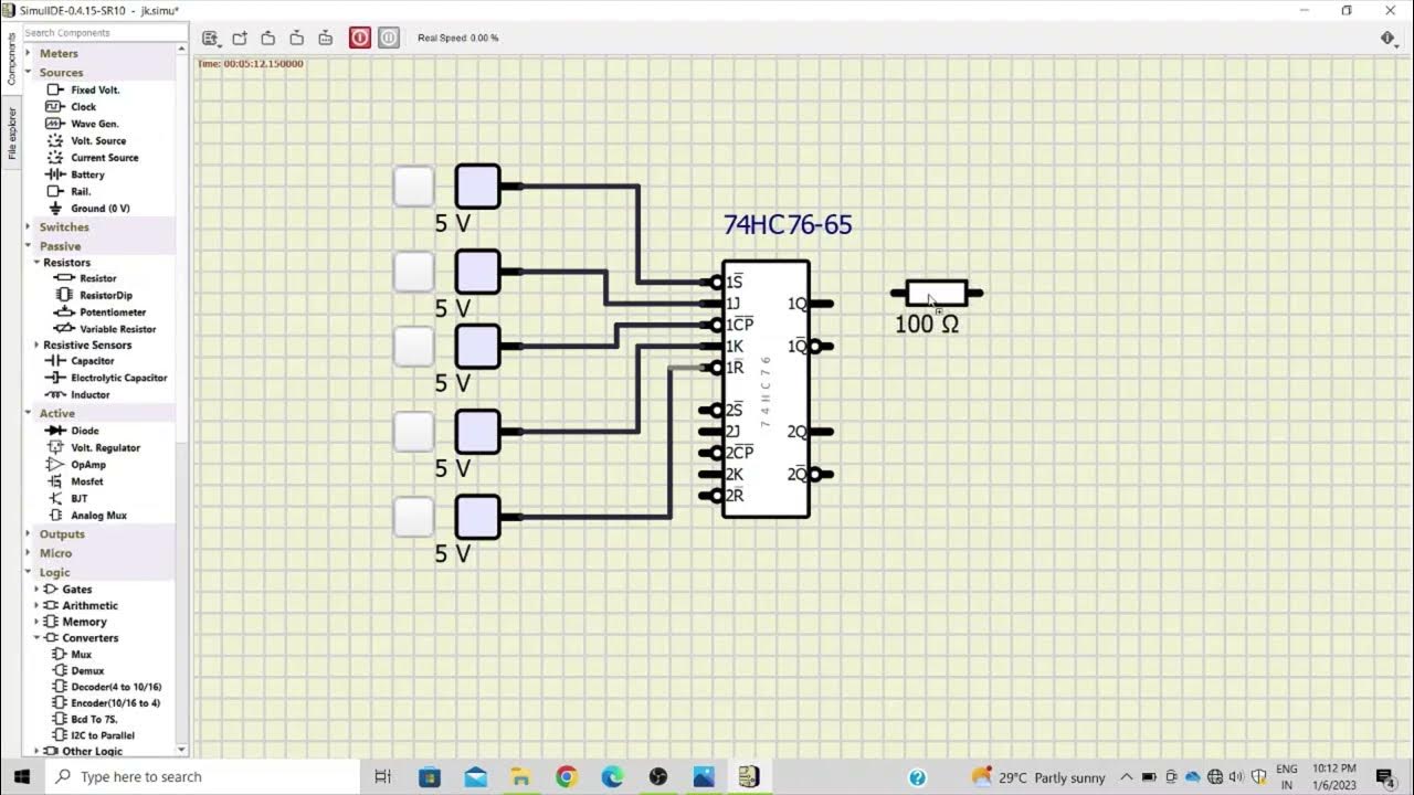 Verification Of Jk Flip Flop Using Simulide Youtube
