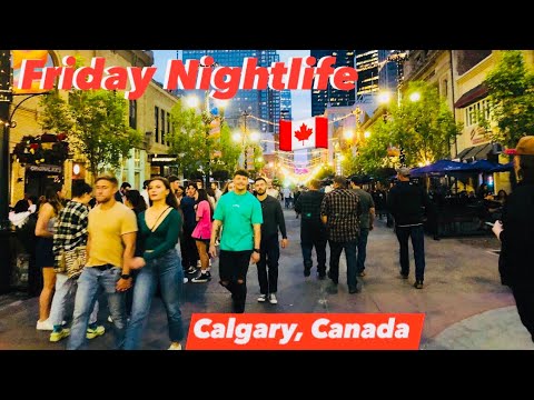 Friday Nightlife in Calgary | Beautiful Stephen Avenue Calgary | Friday ...