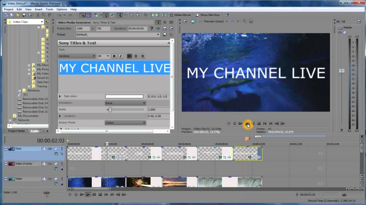 Sony Movie Studio Tutorial | How To Make Amazing Intro For You Tube and ...