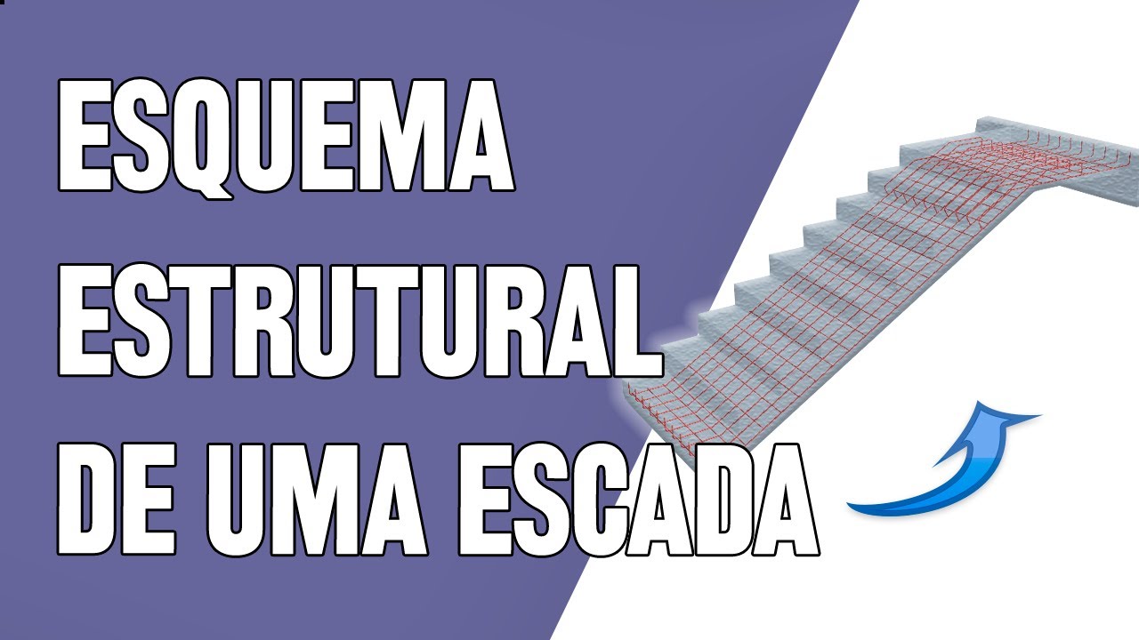 ESQUEMA ESTRUTURAL DE UMA ESCADA RETA - YouTube