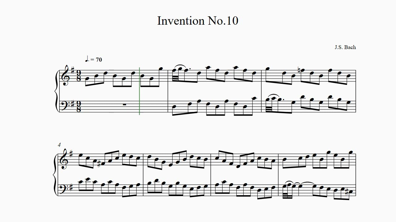 Bach Invention No.10 - YouTube