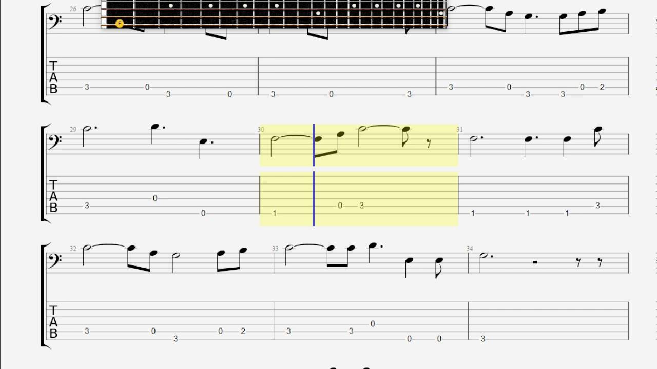 Clapton, Eric Alberta BASS GUITAR TAB - YouTube
