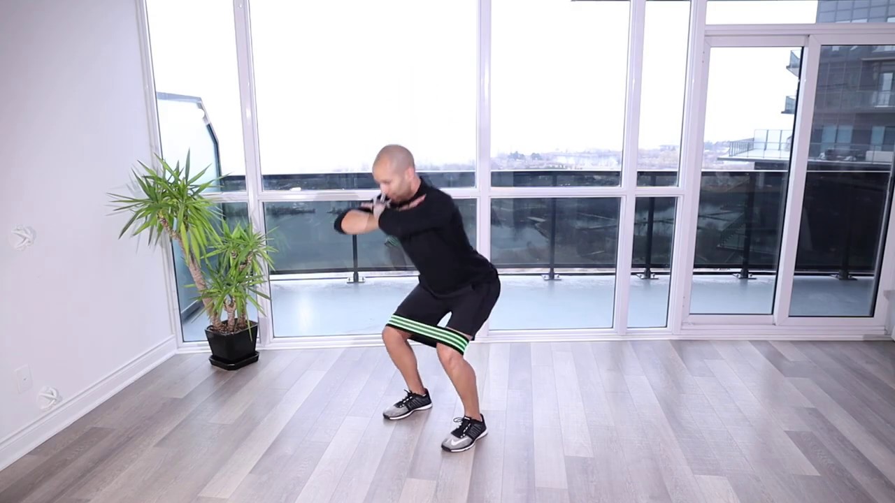 Mini Band Body Weight Squat - YouTube