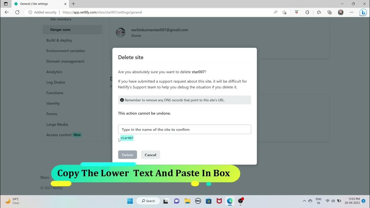 How To Delete Hosted Website From Netlify in 30 sec 2023#youtubeshorts #shorts - YouTube