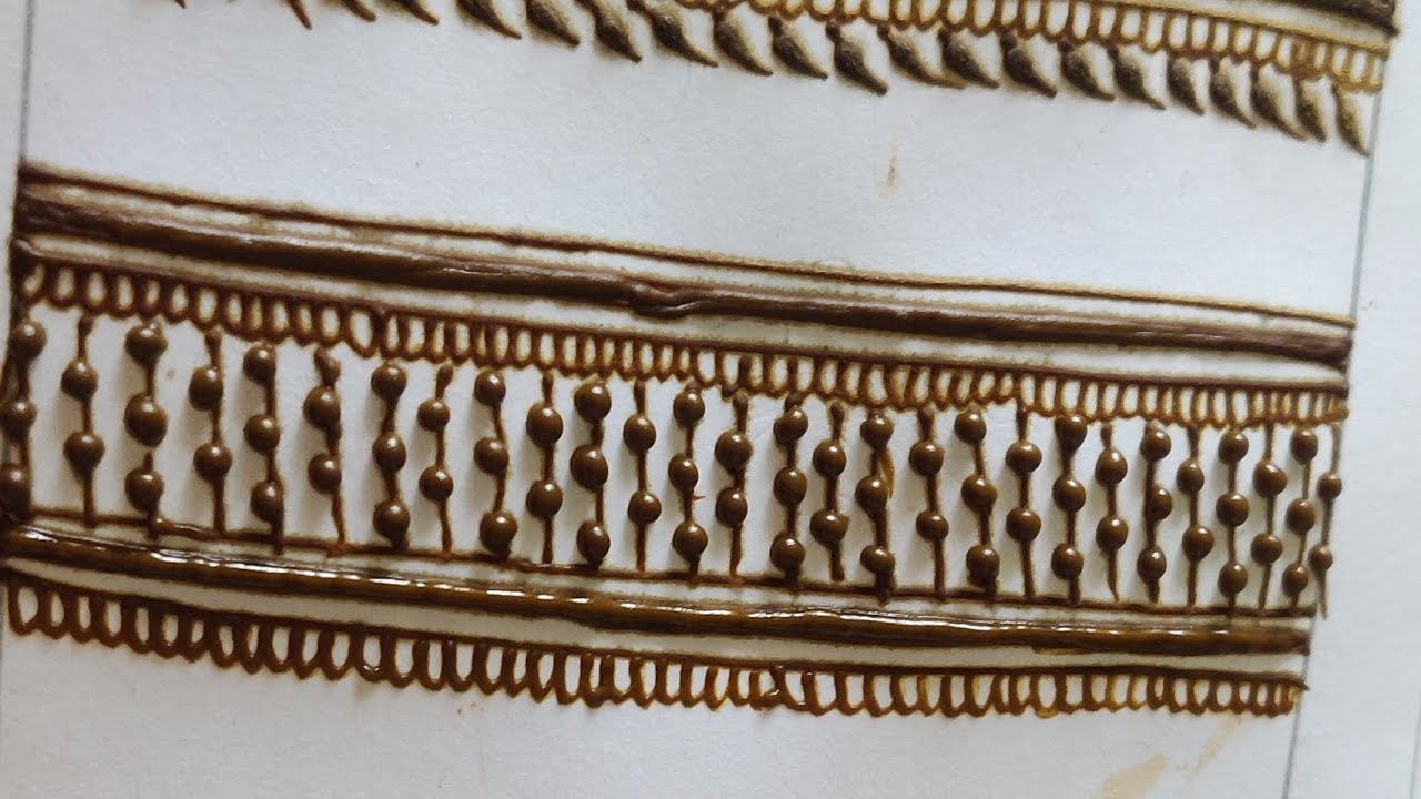 How To: Different Designer Heena Borders|| Beautiful Mehndi Border Belt ...