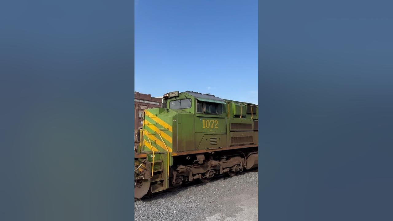 NS 1072 Illinois Terminal “Glow Worm” heritage unit leads 25P in Wilmerding from a different ...