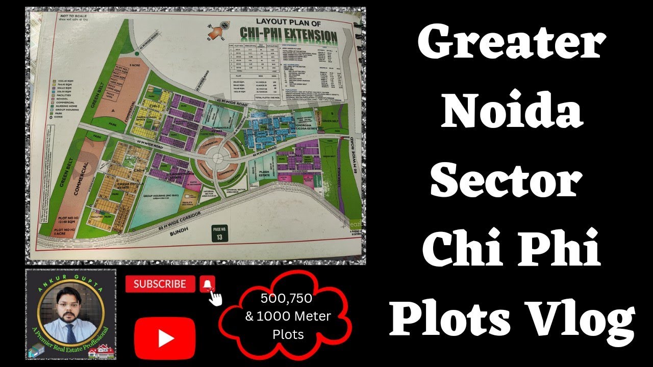 Greater Noida Property Sector Chi Phi Plots🏡 Vlog || 356,500,750 & 1000 ...