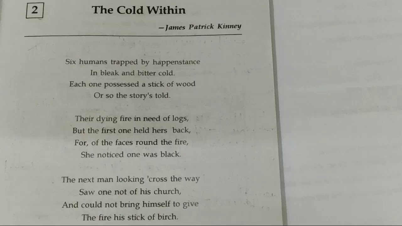 CLASS IX ENGLISH LITERATURE POEM-2 (PART-I) - YouTube
