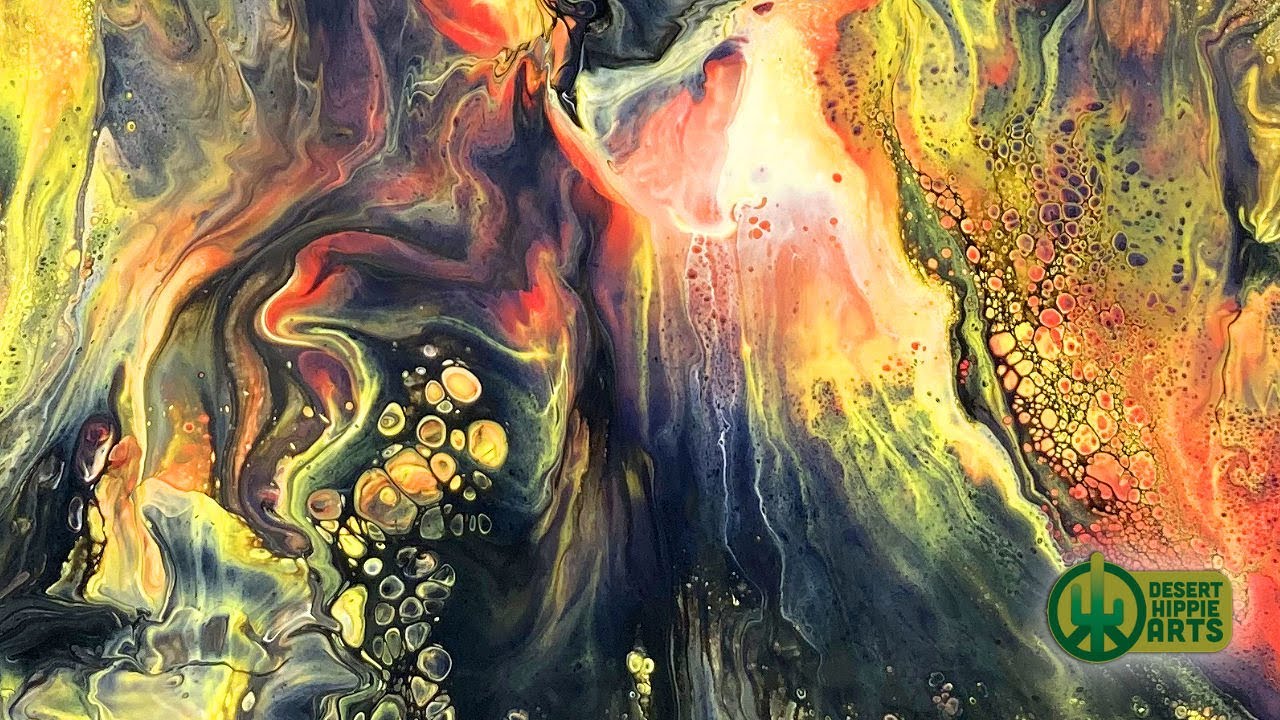 Flame Dutch Pour Tutorial | Create Intense Fire Effects in Fluid Art ...