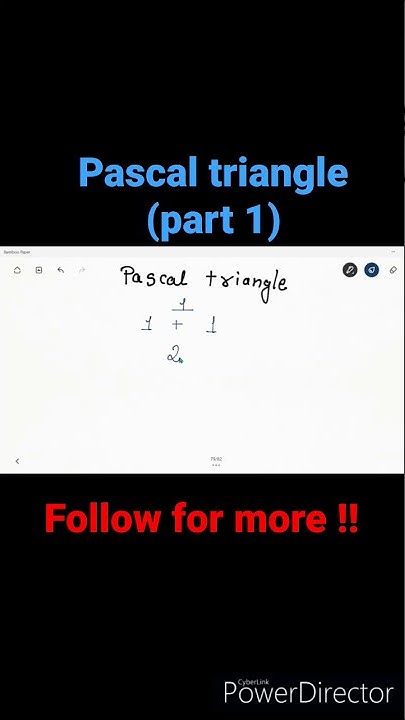 AMAZING PASCAL'S TRIANGLE !! (part 1) - YouTube