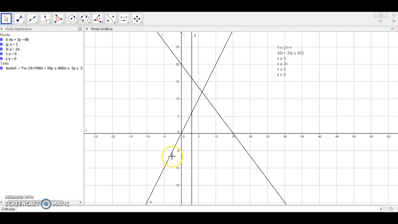programación Lineal en Geogebra - YouTube