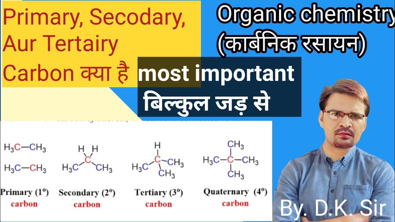 Organic chemistry (Primary, secondary, Tertiary Carbon ) Most important ...