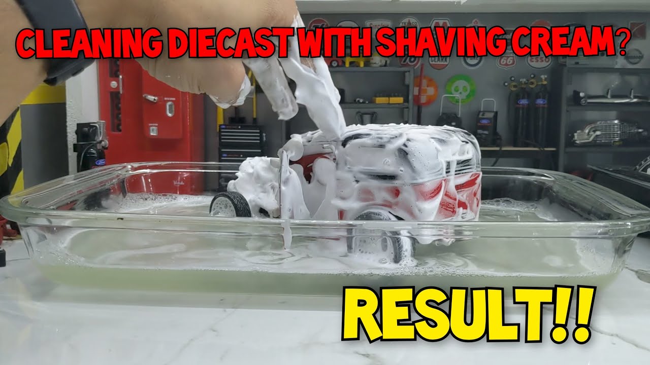 Can you clean your 1/18 Scale Diecast Car with shaving cream? Model is ...