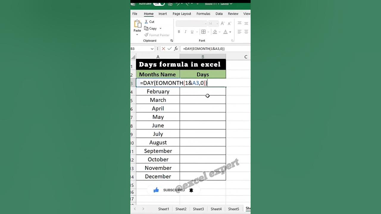 Days formula in excel! #exceltips #exceltricks #exceltutorial #shortsfeed #microsofttips - YouTube