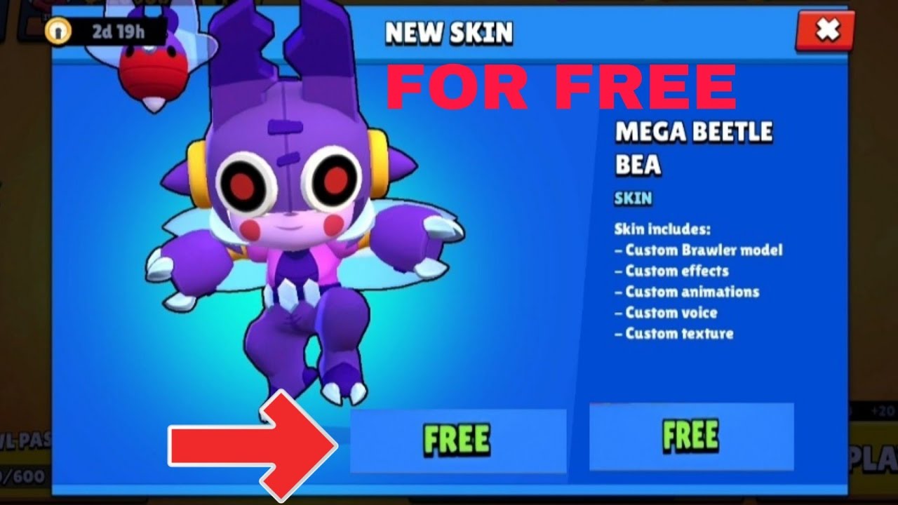 Get MEGA BEETLE BEA for FREE in 2 easy steps | Brawl Stars | - YouTube