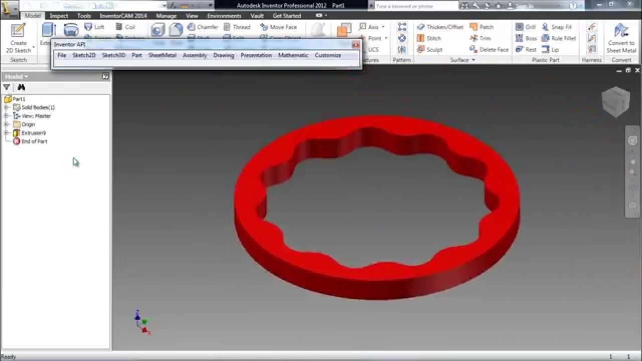 Create X-Extrude | Autodesk Inventor API - YouTube